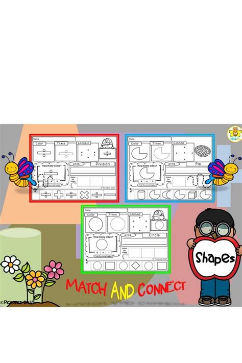 Shapes Worksheet Match And Connect Shapes Activities Shapes Shapes