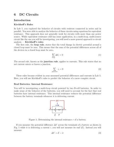 lab 6 dc circuits