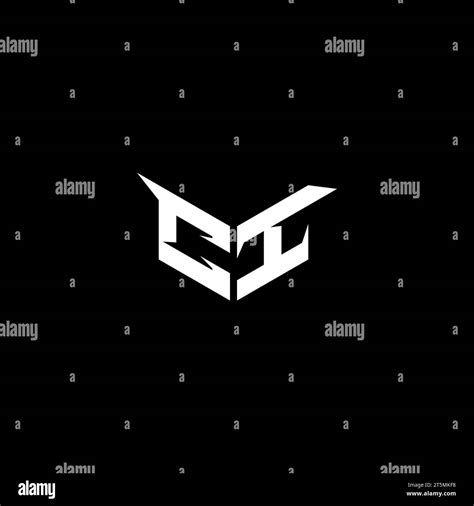 Ci Premium Emblem Logo Initial Esport And Gaming Design Concept Stock