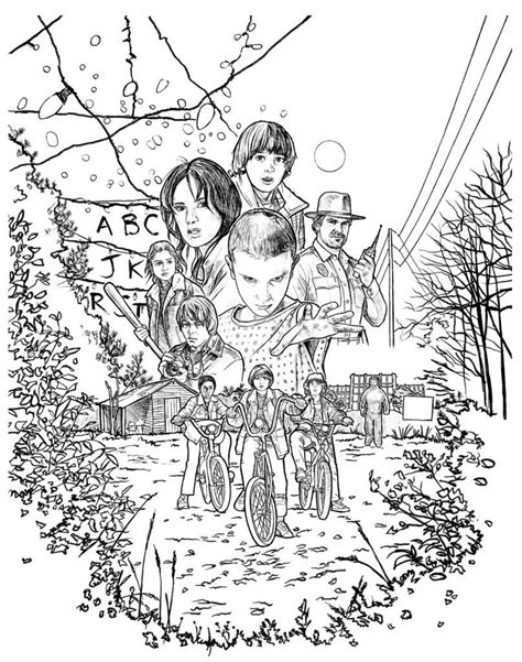 Stranger Things Coloring Pages Printable