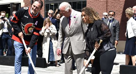 Royal Puck Drop King Charles Kicks Off Street Hockey Game In Ottawa Visit