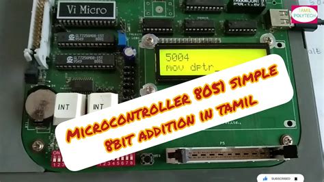 Microcontroller 8051 Simple 8 Bit Addition In Tamil Youtube