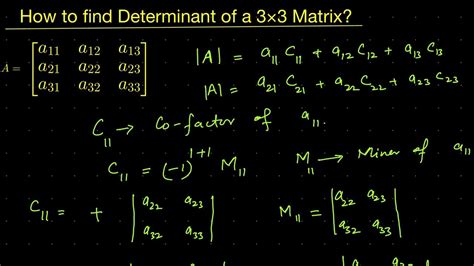How To Find The Determinant Of A 3x3 Matrix Engineers Academy Youtube