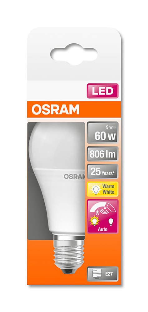 Osram Led Classic A 60 9w 2700k Motion Sensor E27 Jerniano