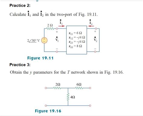 solved practice 2 calculate i and i in the two port of