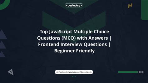 Top Javascript Multiple Choice Questions Mcq With Answers Frontend