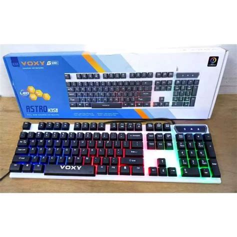 Jual Voxy Full Set Keyboard Mouse Kabel Colokan Usb Cable Gaming Fitur Lampu Rgb Light Lamp