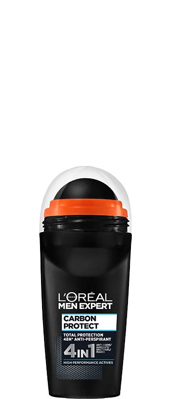 Carbon Protect Kroppsvård För Män Carbon Protect 4 1 Roll On Deo Loréal Paris