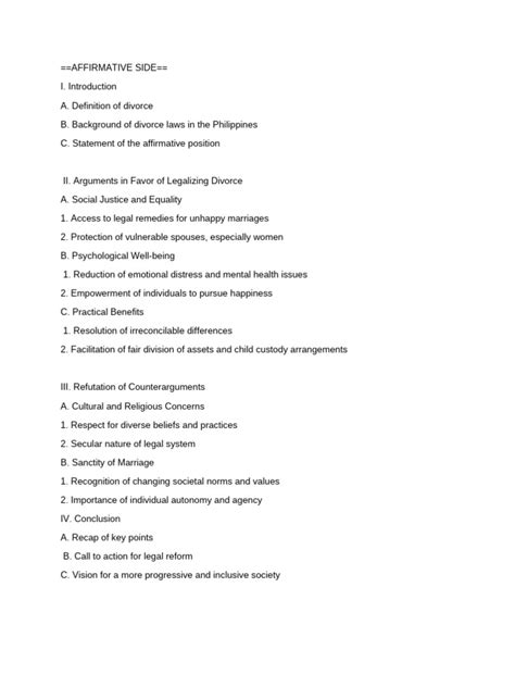 Debate Outline Purcomm Pdf