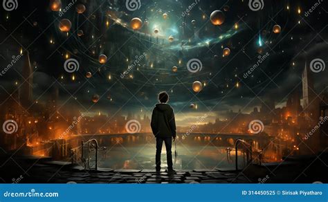 Mathematical And Physical Formulas Against The Background Of A Galaxy