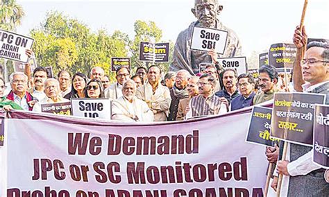 India Mps Protest Over Adani Issue