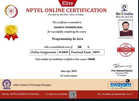Java Nptel Swayam Gaurav K 11 Comments