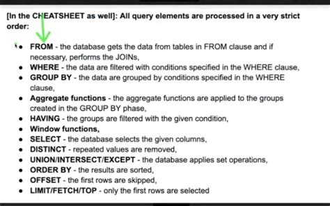 SQL Notes Machine Learning And Data Science