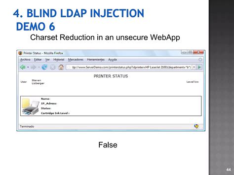 Ldap Injection And Blind Ldap Injection Ppt