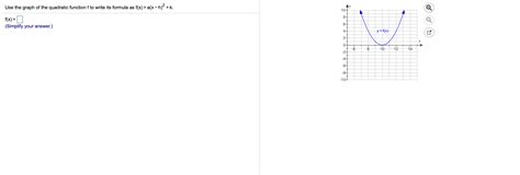Solved Use The Graph Of The Quadratic Function F To Write