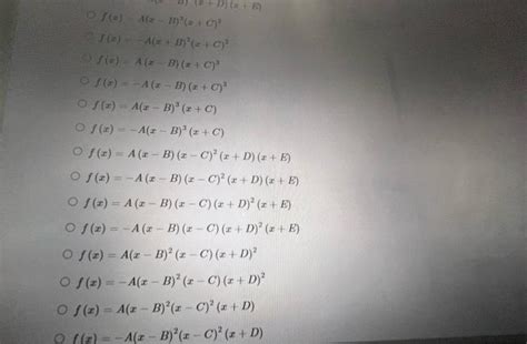 solved only one of the functions shown below can possibly