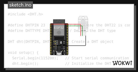 Temp And Humidity Wokwi Esp32 Stm32 Arduino Simulator