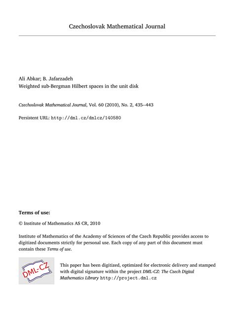 Pdf Weighted Sub Bergman Hilbert Spaces In The Unit Disk