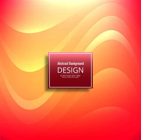 추상 빨간색과 노란색 물결 모양 배경 Eps Uidownload