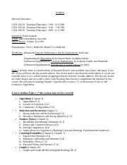 CS Fall Pdf Syllabus Discrete Structures CSCI Tuesdays Thursdays