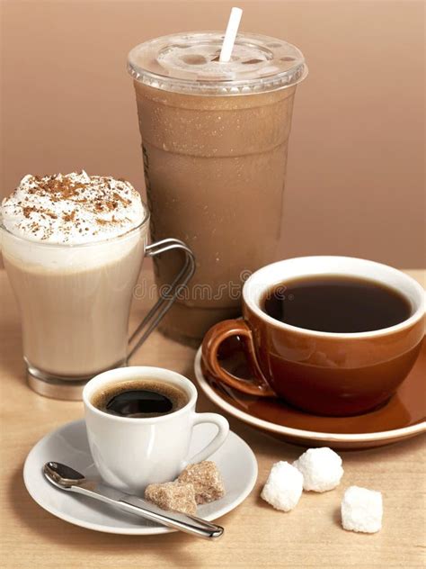 Assorted Coffee Beverages Stock Image Image Of Cafe 10576247