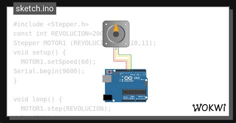 Motor Paso A Paso Wokwi Esp32 Stm32 Arduino Simulator