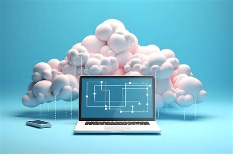 Premium Ai Image Cloud Data Storage Cloud Computing And Data Transfer