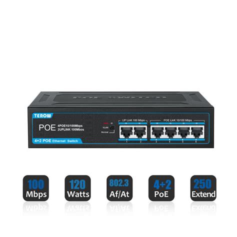 Ethernet Switch 100mbps 4ports Poe Fast Switch Ethernet High Performance Smart Switcher Rj45 Hub