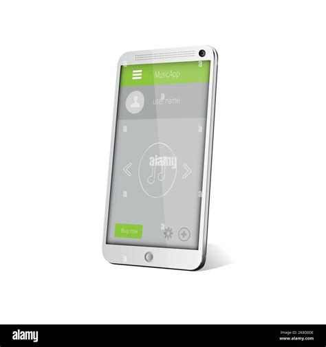 Flat Mobile Ui Design On Smartphone Vector Stock Vector Image And Art