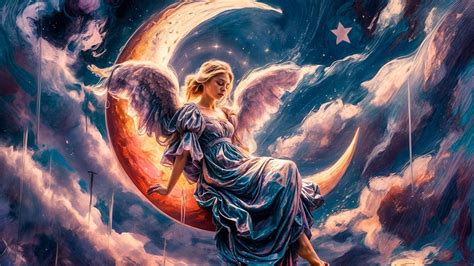 Download Ai Generated Angel Crescent Moon Royalty Free Stock Illustration Image Pixabay