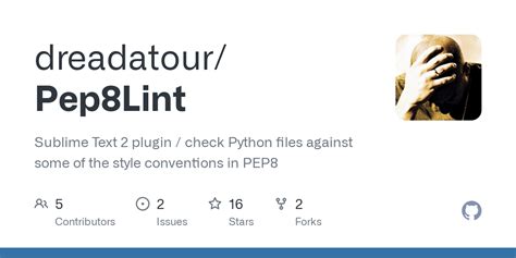 GitHub Dreadatour Pep Lint Sublime Text Plugin Check Python Files Against Some Of The