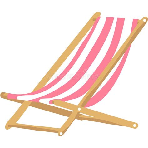 Beach Deck Chair Vector Summer Object Icon Stock Vector Illustration Of Accessory Recliner