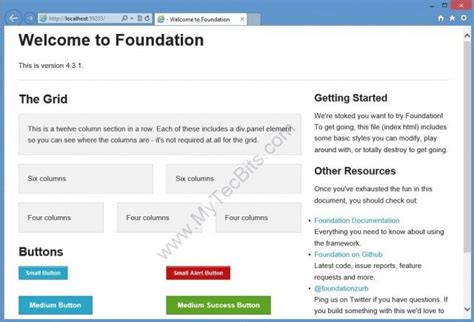 Zurb Foundation 4 With Aspnet Mvc 4 Step By Step My Tec Bits
