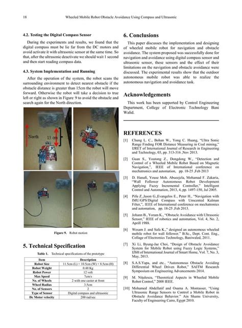 Wmr Obstacle Avoidance Using Compass And Ultrasonic Pdf