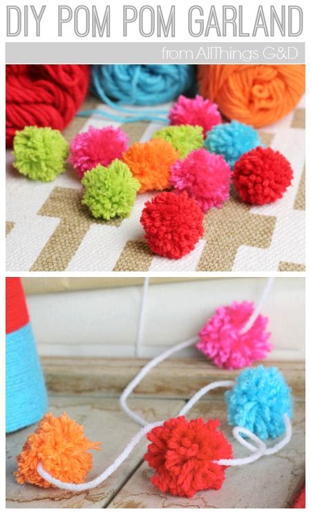 Diy Pom Pom Garland All Things Gandd