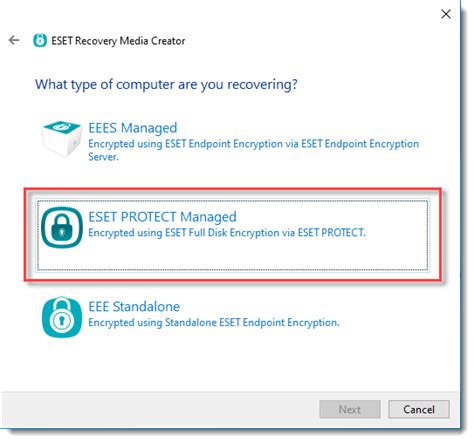 Recovery Data Eset Full Disk Encryption Eset Online Help
