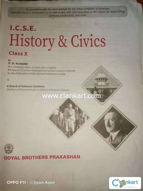 Buy Icse History And Civics Class 10 By Goyal Brothers Prakashan Book In Good Condition At