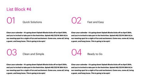 How Do I Use Bullet Points On My Splash Page Splash Help Center