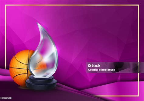 유리 트로피 벡터와 농구 인증서 디플로마 스포츠 상 템플릿 성취도 디자인 명예 배경 A4 수평 그림 A4 용지에 대한 스톡 벡터 아트 및 기타 이미지 Istock