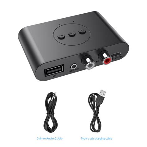 Bluetooth 5 0 Receiver Audio Receiver With 3 5mm Aux Input Wireless Adapter With Nfc For Car T V