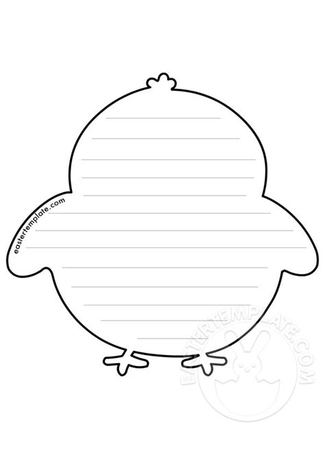 Chick Writing Easter Template