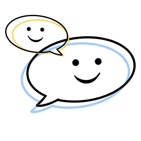 Lächeln Blasen Symbol Animiertes Emoticon Niedliches Cartoon Smiley