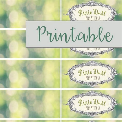 Pixie Dust Tags Free Printable