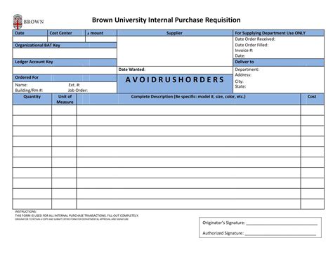 Free Printable Requisition Form Templates [pdf Excel] Recruitment