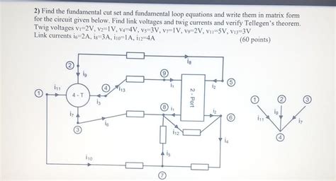 Solved 2 Find The Fundamental Cut Set And Fundamental Loop