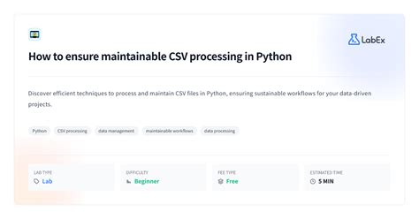 How To Ensure Maintainable Csv Processing In Python Labex