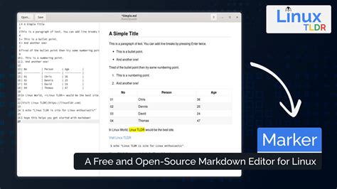 Marker A Free And Open Source Markdown Editor For Linux