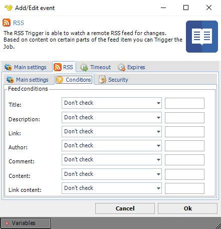 Event Trigger RSS