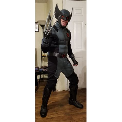 Wolverine X Force Costume Suit Textured Stretch Fabric