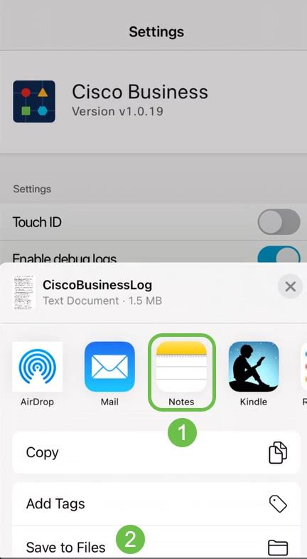 Debug Logs On The Cisco Business Mobile App Cisco